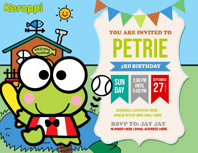 Keroppi Template | PosterMyWall