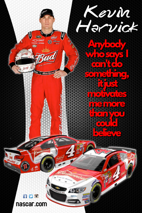 Kevin Harvick Poster | PosterMyWall