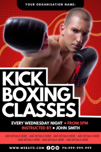 Kick Boxing Classes Poster Template | PosterMyWall