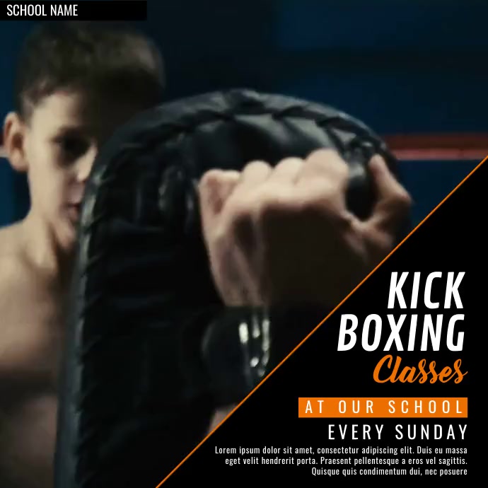 Kick Boxing Template | PosterMyWall