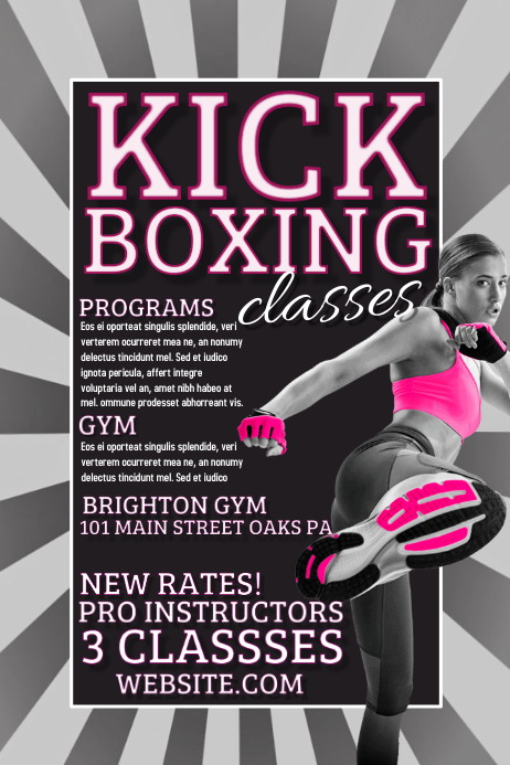 Kick Boxing Template | PosterMyWall