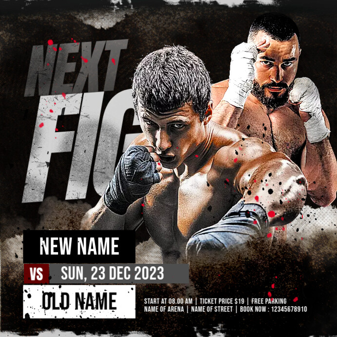 Kick Boxing Sport Template | PosterMyWall