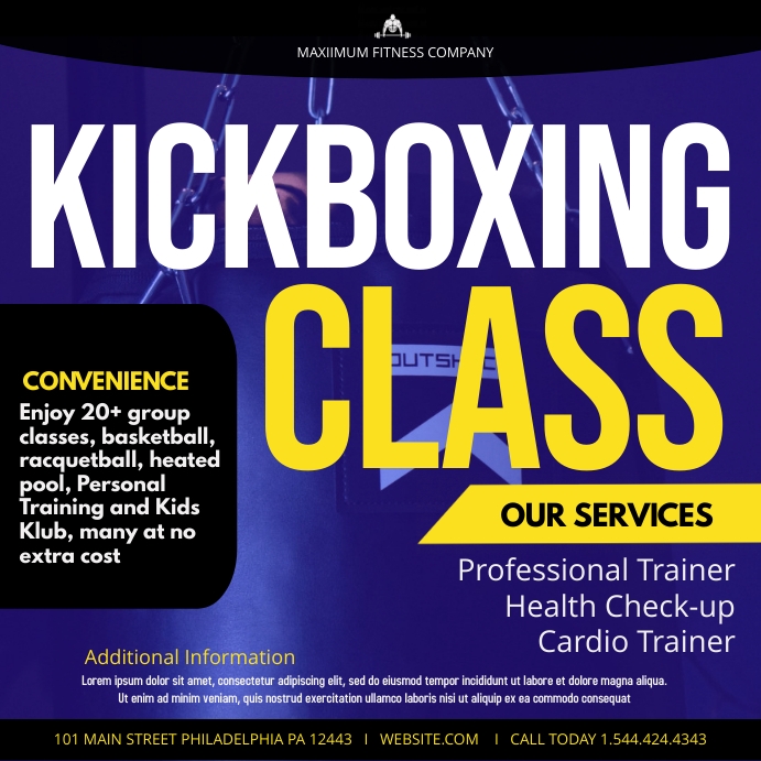 Kickboxing Template | PosterMyWall