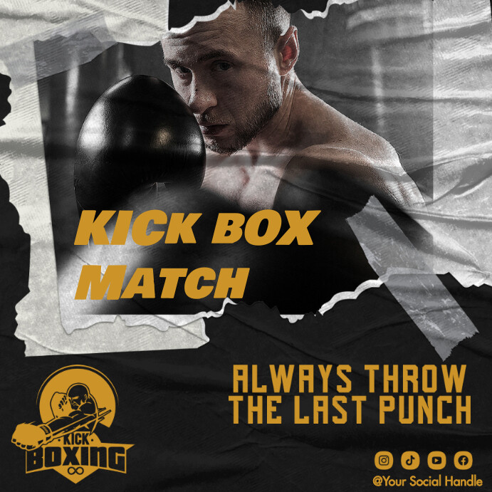 Kickboxing Template | PosterMyWall