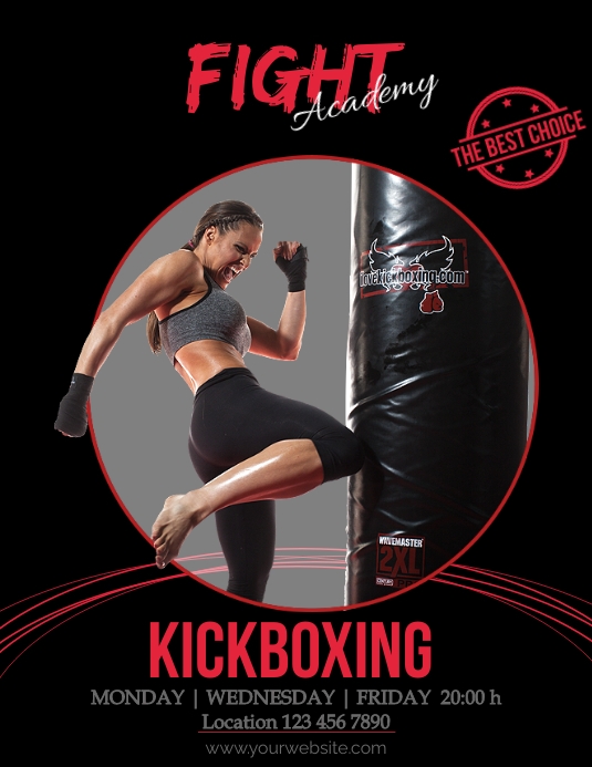 Kickboxing flyer Template | PosterMyWall
