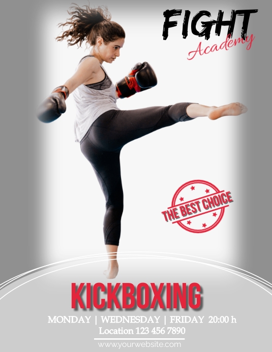 Copy of Kickboxing flyer | PosterMyWall