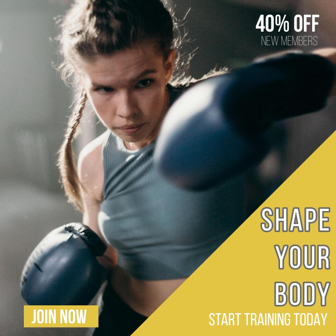 Kickboxing Instagram post Template | PosterMyWall