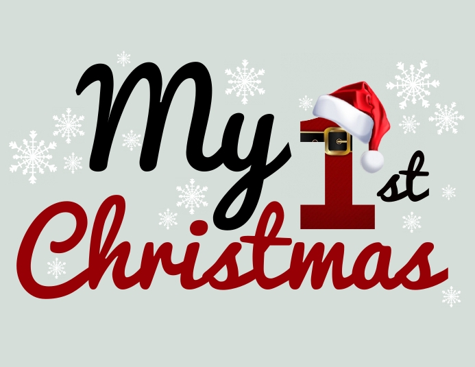 kid's first Christmas t-shirt design template | PosterMyWall