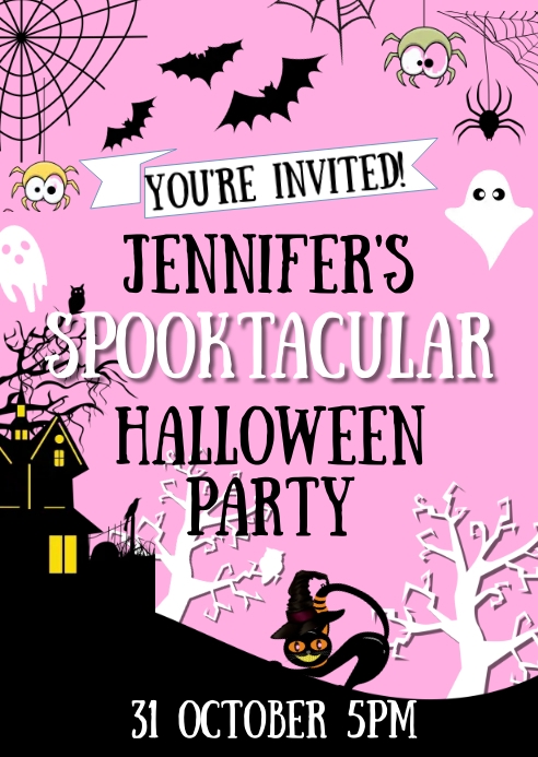 Kid's Halloween Party Invite Template | PosterMyWall