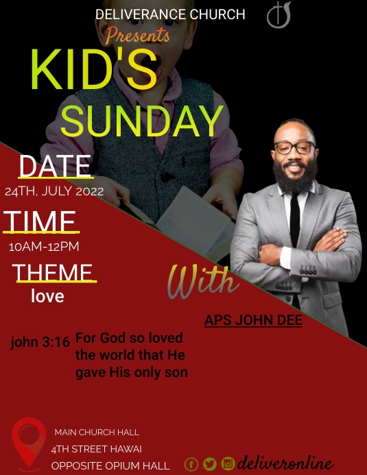kid's sunday Template | PosterMyWall