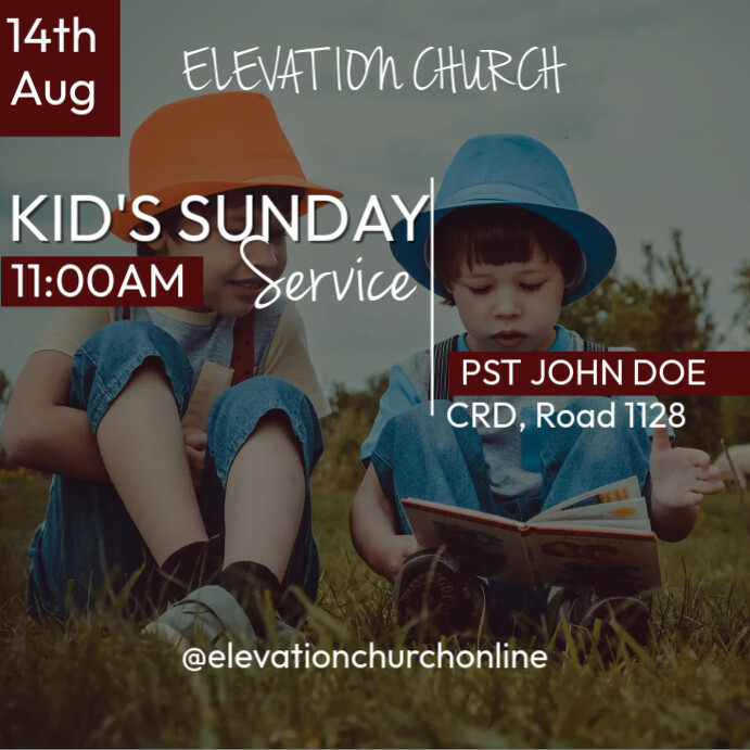 Copy of KID'S SUNDAY SERVICE (22) | PosterMyWall