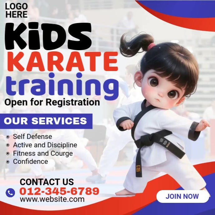 Kid Karate Training Template | PosterMyWall