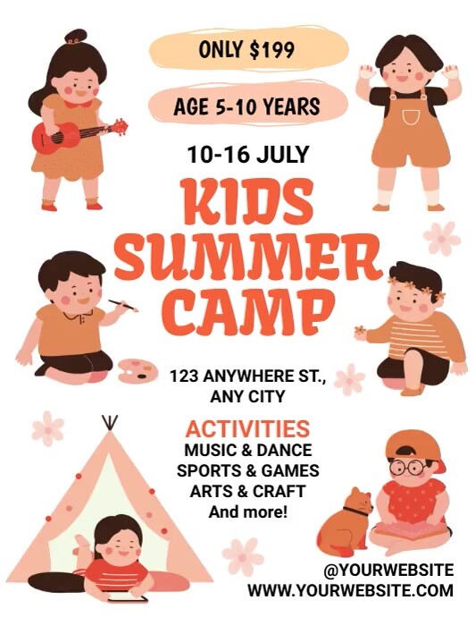 Kid Summer Camp Ads Template | PosterMyWall