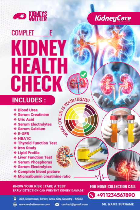 Kidney Health Checkup Services Template | PosterMyWall