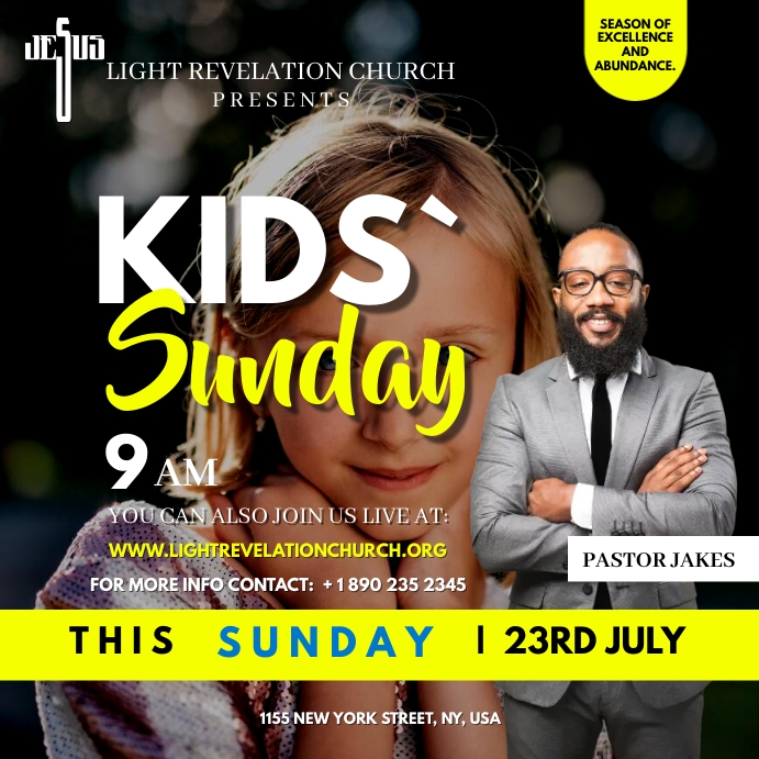 KIDS` SUNDAY POSTER Template | PosterMyWall