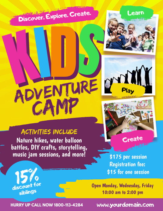 Copy of Kids Adventure Camp Flyer Tempate | PosterMyWall