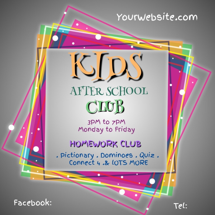 Kids Afterschool Club Template | PosterMyWall