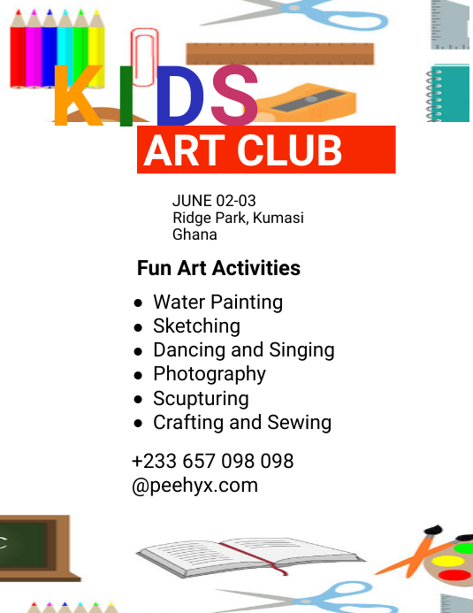 Kids Art Club Template | PosterMyWall