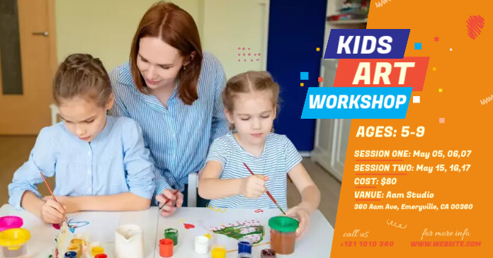 Kids Art Workshop Template | PosterMyWall