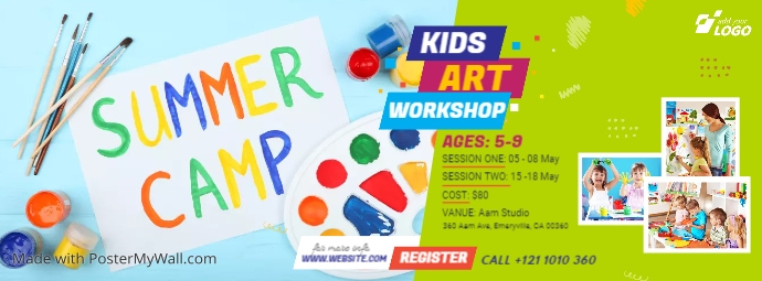 Kids Art Workshop Template | PosterMyWall