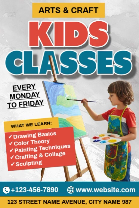 Kids Arts Class Template | PosterMyWall