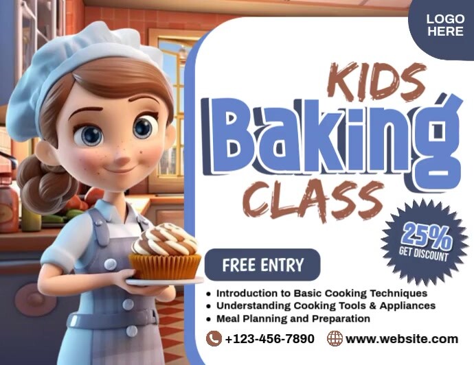Copy of Kids Baking Class | PosterMyWall