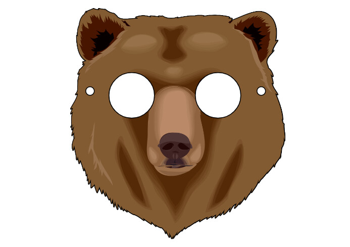 Kids Bear Mask Printable Children (1) Template | PosterMyWall