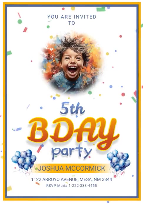 Kids Birthday Ad Template | PosterMyWall