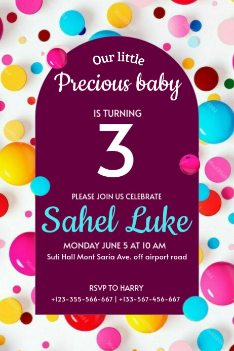 Kids birthday Template | PosterMyWall