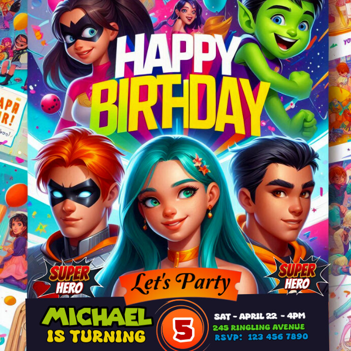 kids birthday flyer Template | PosterMyWall
