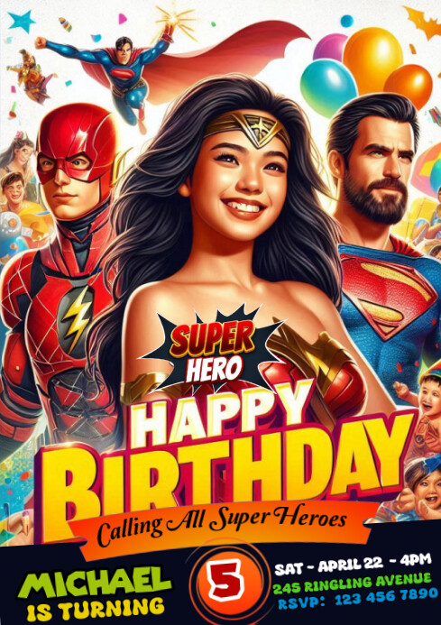 Kids birthday flyer Template | PosterMyWall