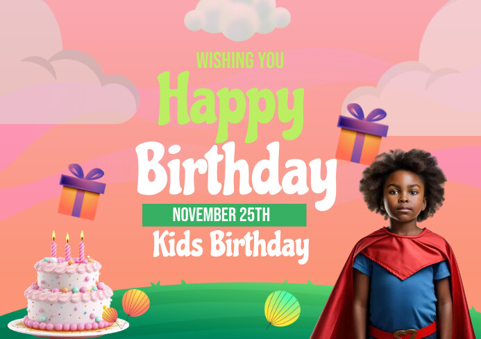 Copy of kids birthday flyer | PosterMyWall