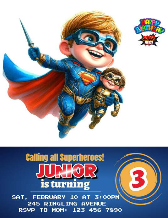 Kids birthday flyer Template | PosterMyWall