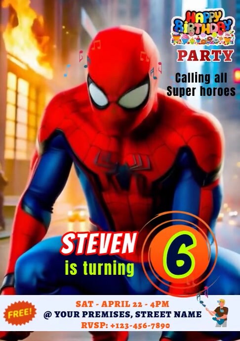 Kids birthday Flyer video Template | PosterMyWall