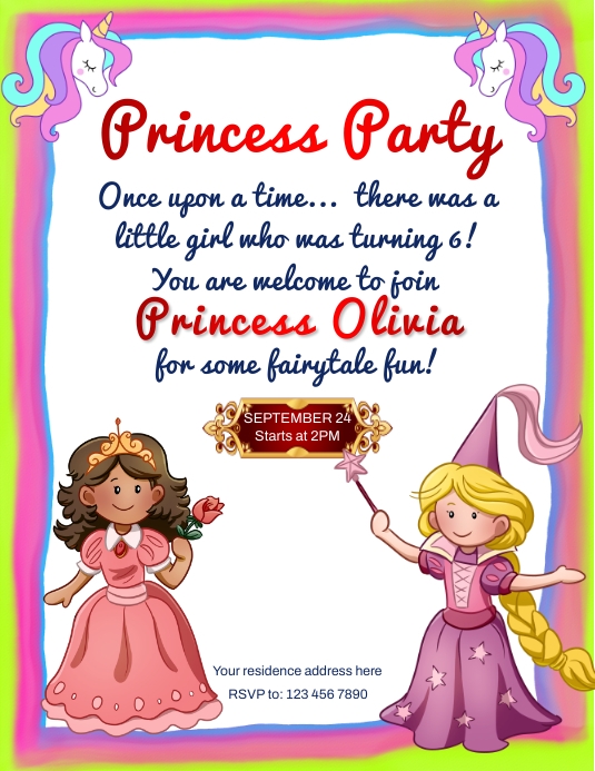 Kids Birthday party invitation Template | PosterMyWall