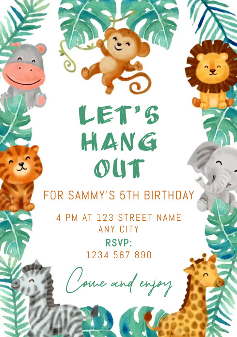 Modèle Kids Birthday Template | PosterMyWall