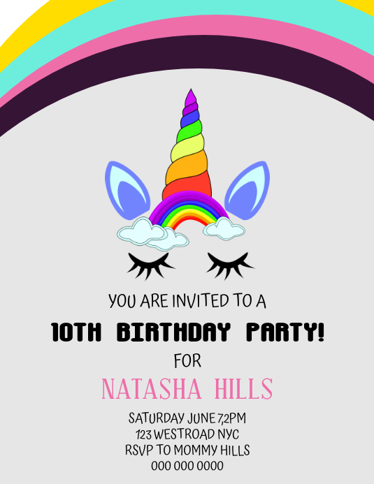 KIDS BIRTHDAY TEMPLATE | PosterMyWall