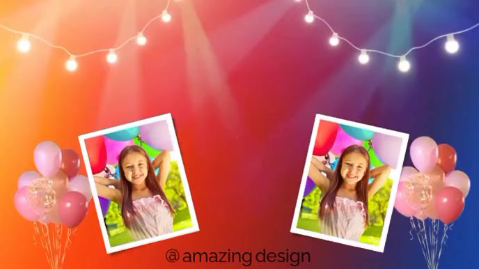 Kids Birthday Video Digital Display (16:9) Template | PosterMyWall