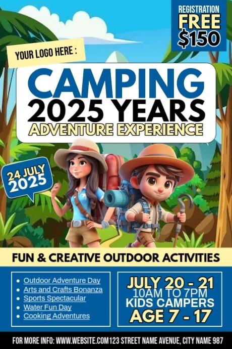 Kids Camp Ads Template | PosterMyWall