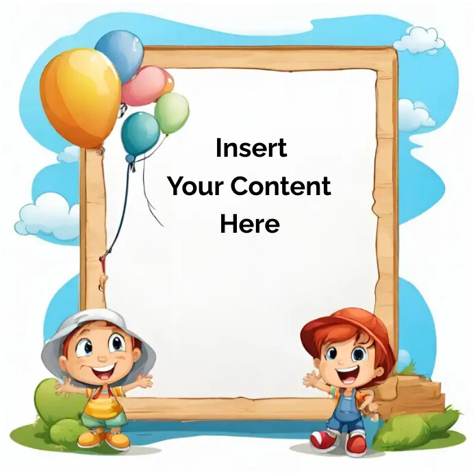 Kids Cartoon Design Template | PosterMyWall