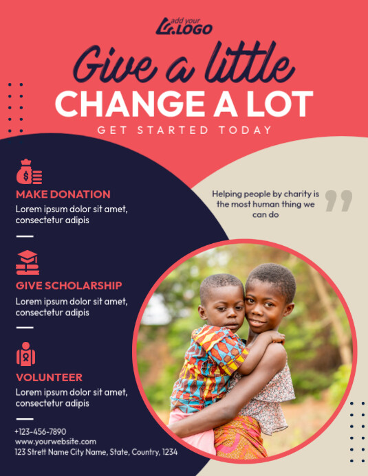 Kids Charity Flyer Template | PosterMyWall