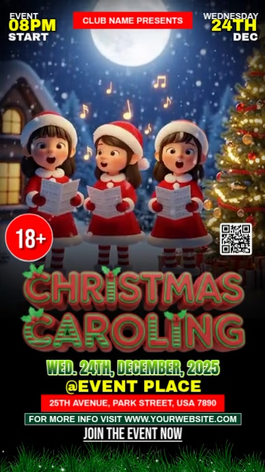 Kids Christmas Caroling Template | PosterMyWall