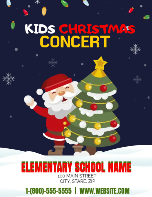 Kids Christmas Concert Template | PosterMyWall