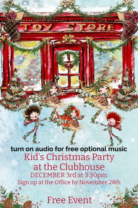 Kids Christmas Holiday Party Poster Template | PosterMyWall