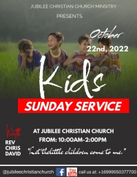 kids church service flyer Template | PosterMyWall