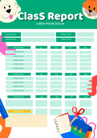 Class Report Card Template | PosterMyWall