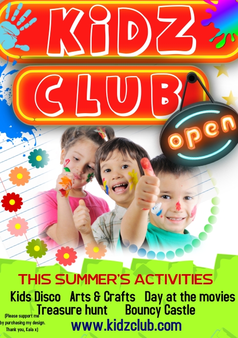Kids club flyer Template | PosterMyWall