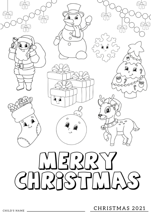 kids coloring trace pages printables template | PosterMyWall