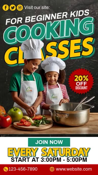 Copy of Kids Cooking Class | PosterMyWall