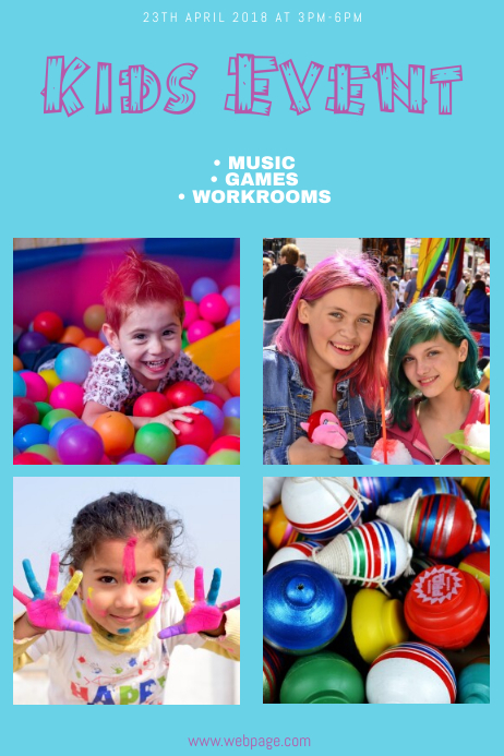 Copy of Kids Event Flyer Templae | PosterMyWall